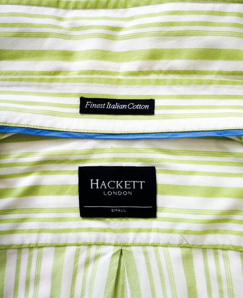 Hackett smart casual shirt, S, lime green / white stripe, Finest ...