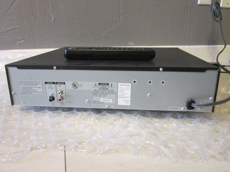 Sony CDP-CE375 5-Disc Carousel CD Changer Player Bundle with Remote | eBay