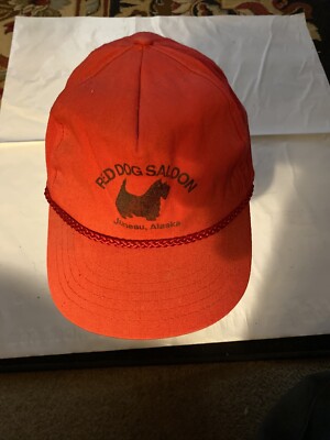 Vtg Red Dog Saloon Red Strap back Hat Cap Juneau Alaska | eBay