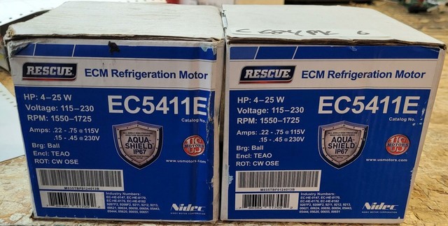 One Rescue ECM Refrigeration Motor EC5411E 7 Available PK for sale ...