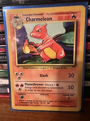 Original Rare Charmeleon 1995 Pokemon Card First Base Set, Mint ...
