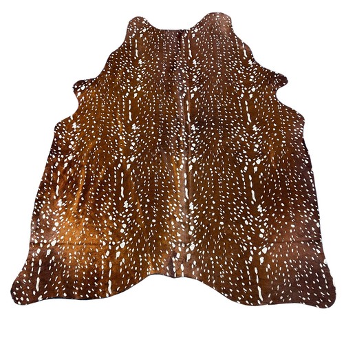 Axis Deer Print Cowhide Rug (a few patches) Size: 7x6 feet D-809 | eBay