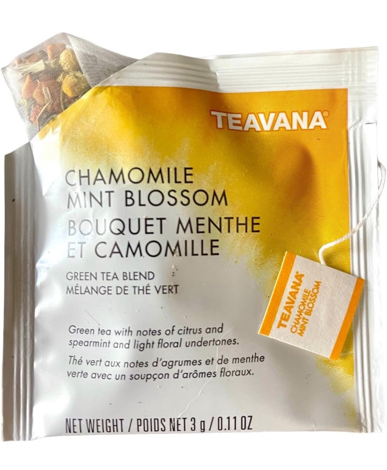 Starbucks Teavana Tea Sachets Chamomile Mint Blossom Herbal Pack of 36 ...