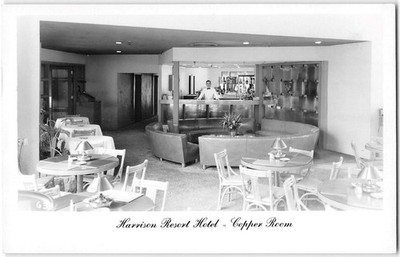 Vintage RPPC HARRISON RESORT HOTEL Copper Room Bar Harrison Hot Springs ...