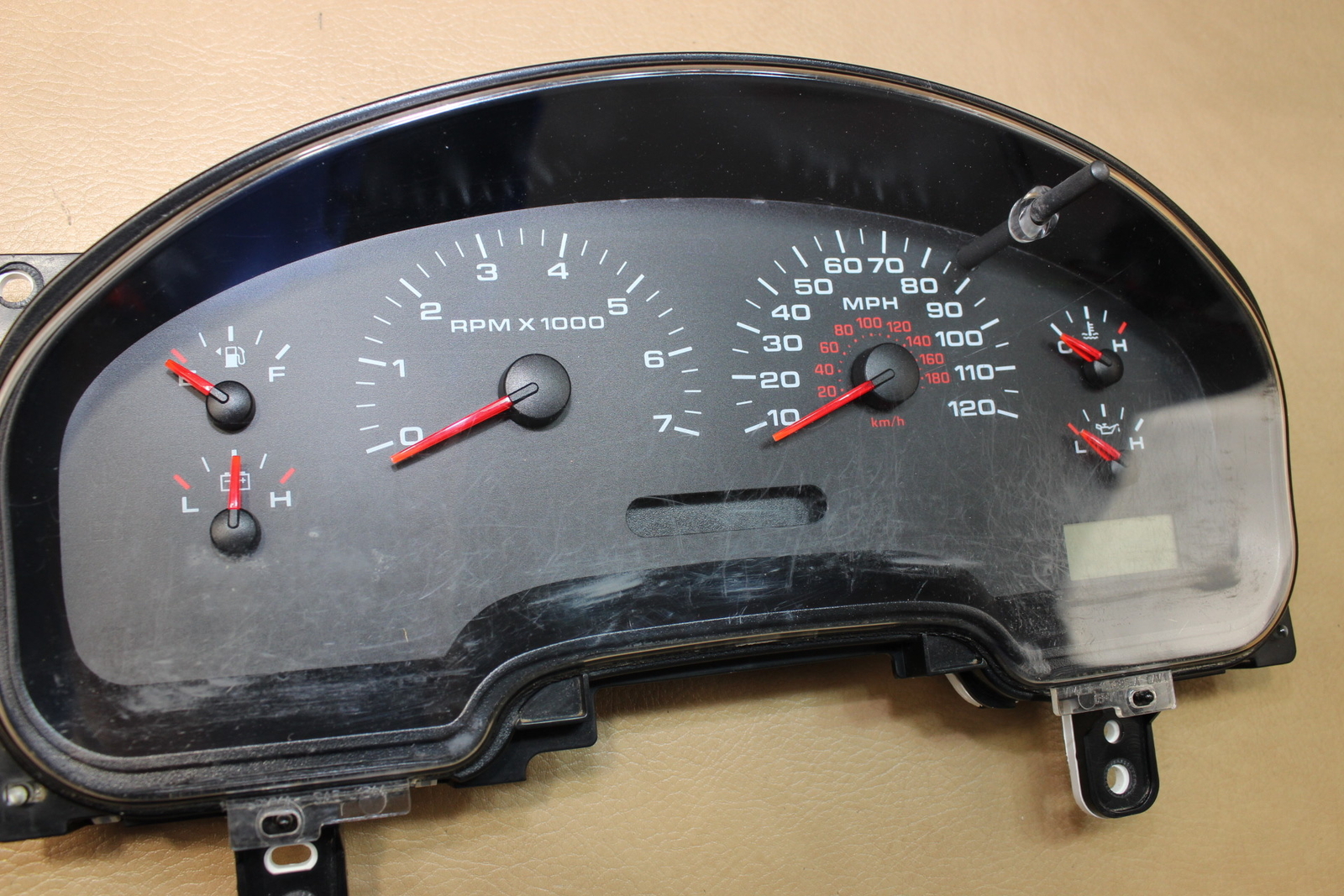 08 FORD F-150 F-250 M/T INSTRUMENT CLUSTER GAUGES SPEEDOMETER 8L34 ...