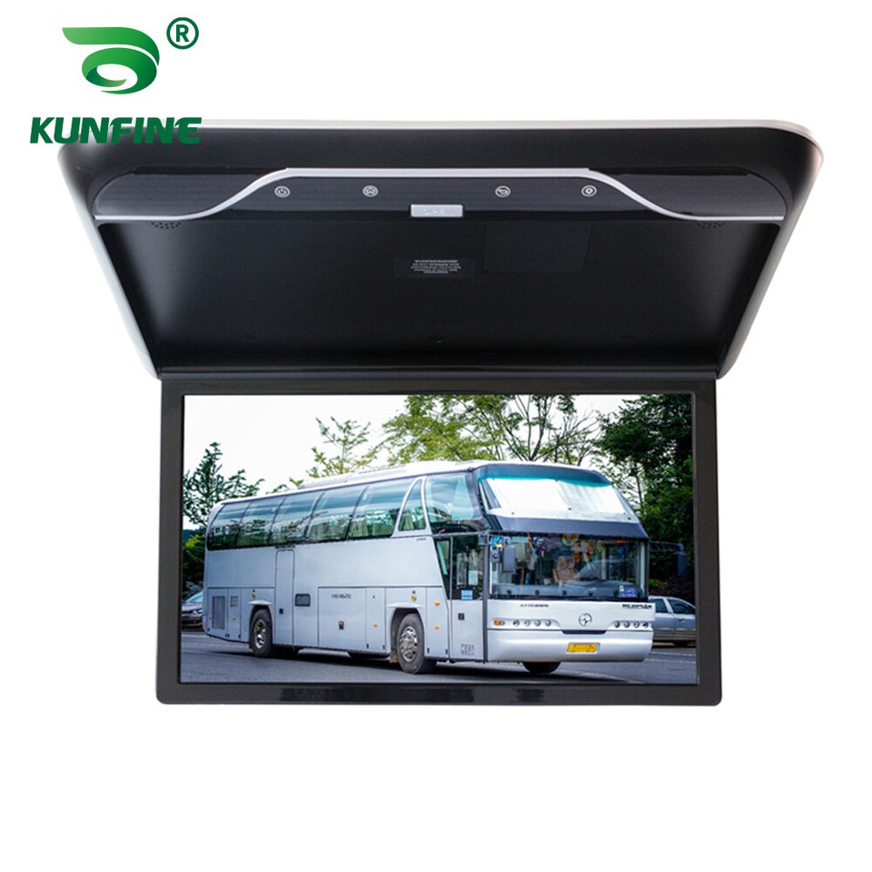 19" Android Touch Screen Flip down Car Roof Monitor Ceiling Overhead HD ...