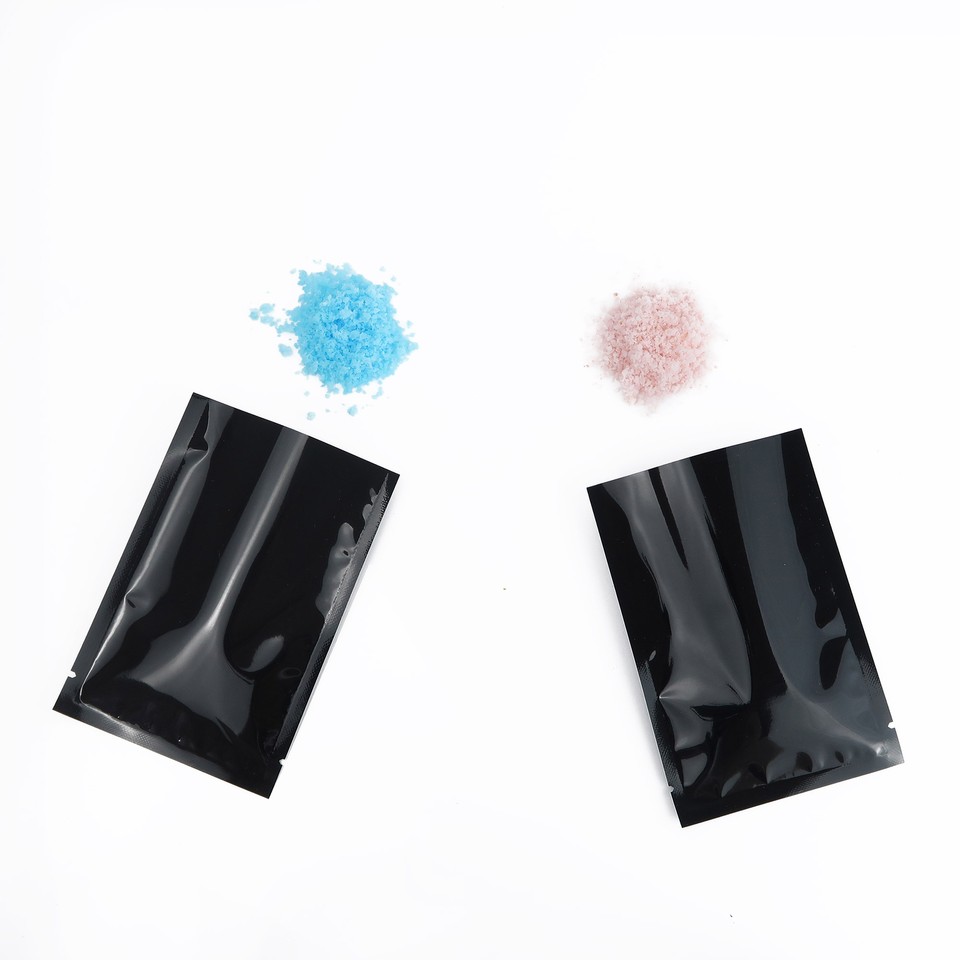 Black Heat-Sealable Travel Size Open-Top Mylar Single-Serving Sample ...