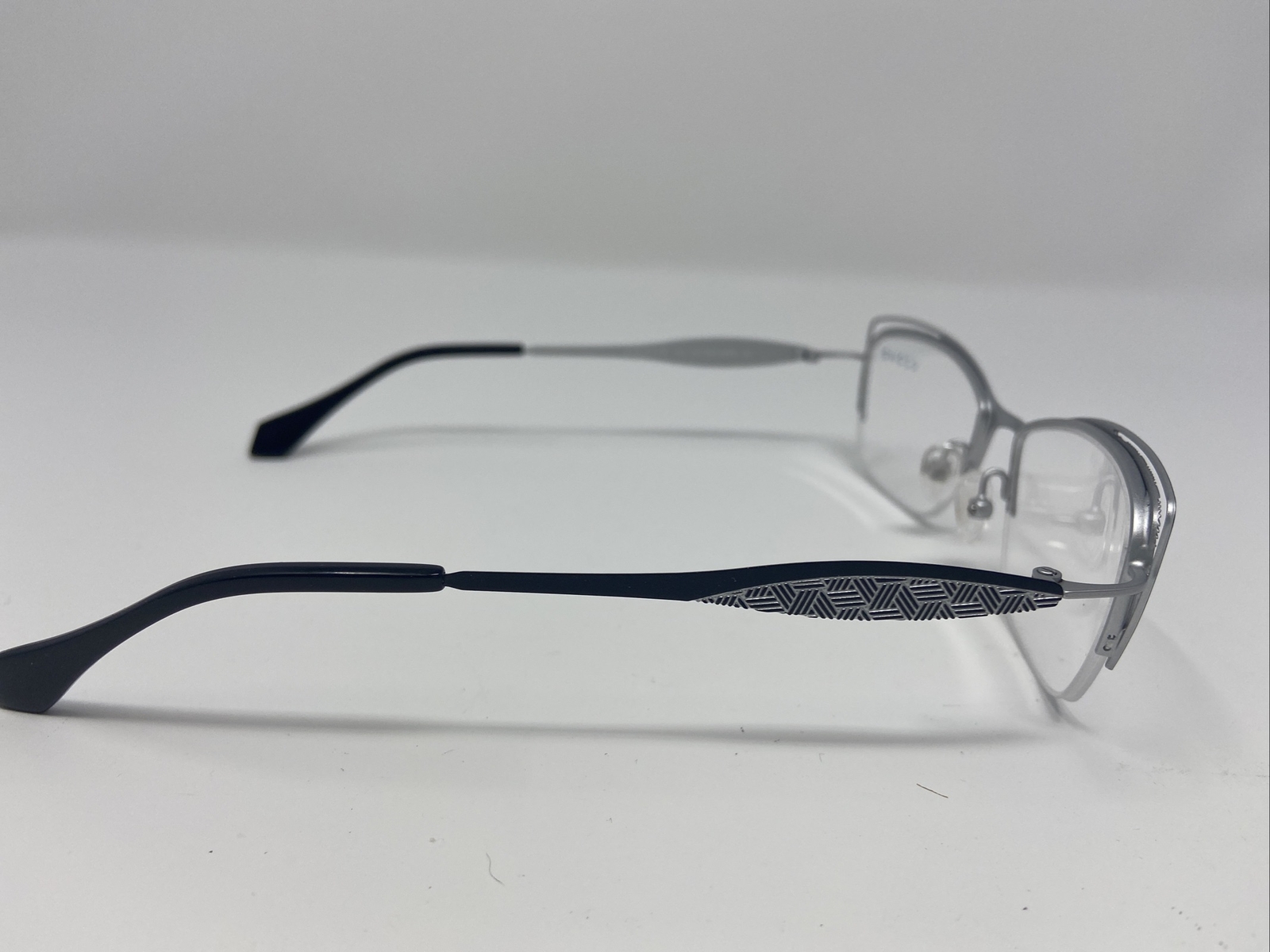 CZONE EYEGLASSES FRAME A4133 90 53-18-140 BLACK/WHITE HALF RIM BF37 | eBay