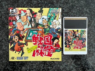 Sengoku Mahjong NEC Hudson Soft PC Engine Hu-Card and Manual Only Mint ...