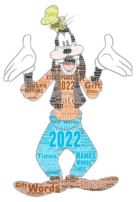 word art picture personalised gift present keepsake Goofy Birthday ...