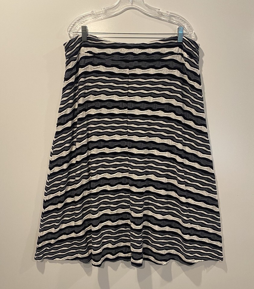 Zac & Rachel Womens Textured Striped Pull On Skirt Size 1X | eBay