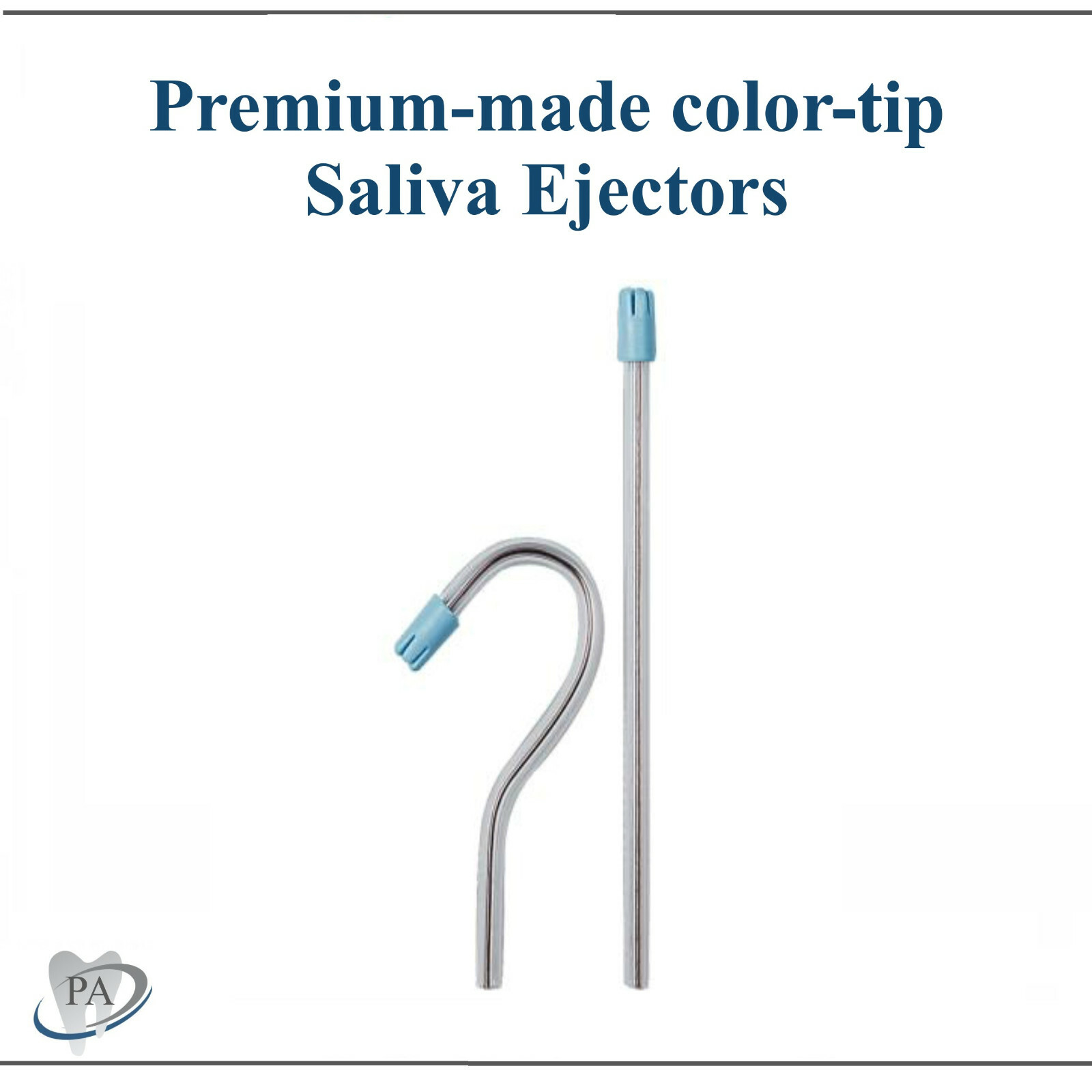 1000 (1 Box) Clear n Blue Dental Saliva Ejectors Ejector Disposable ...