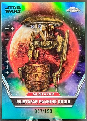 2024 Star Wars Hyperspace - #47 MUSTAFAR PANNING DROID Aqua Refractor ...