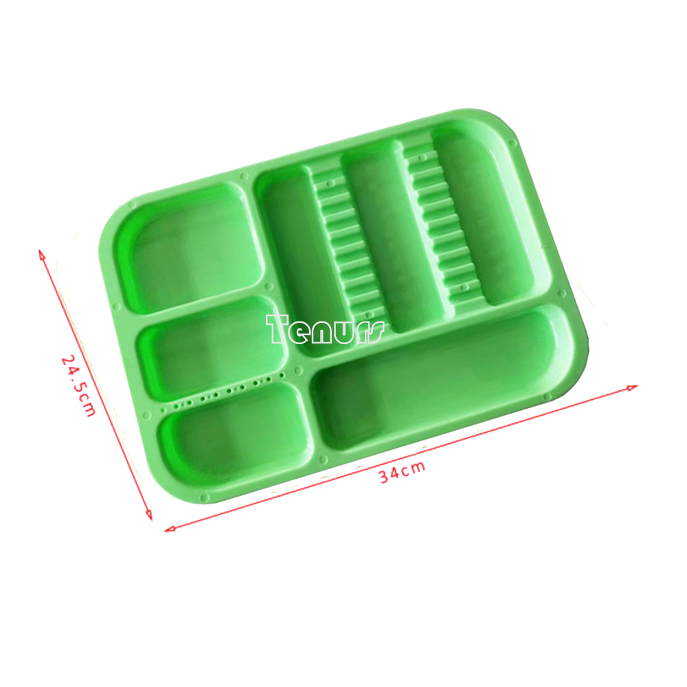 1pc Dental Device Placement Tray Partition Tray Repeated use green ...