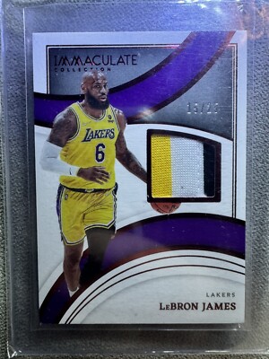 LeBron James 2021 Immaculate Lakers 3 Color Game Worn Patch # /25 | eBay