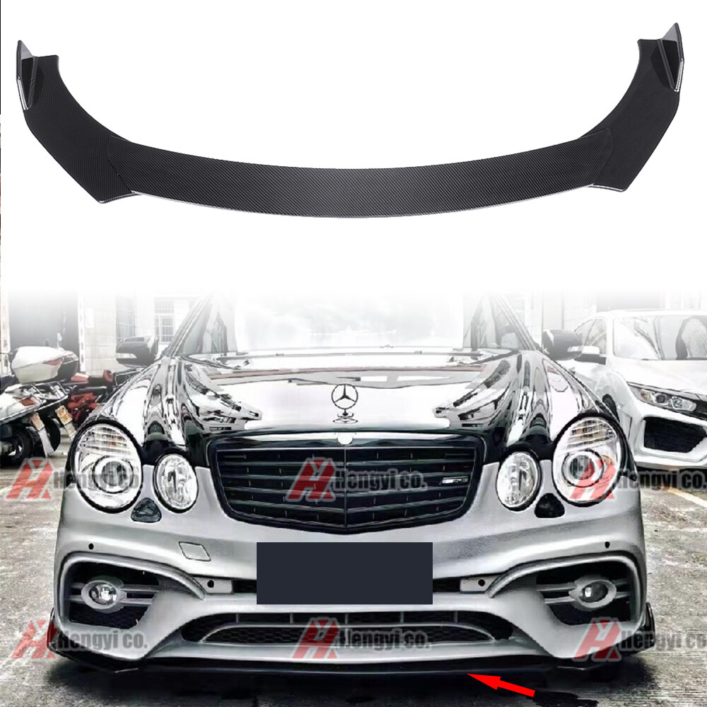 Carbon Fiber Look Front Bumper Lip Spoiler For Mercedes W211 E-class ...