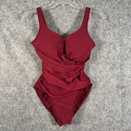 Miraclesuit Must Haves Escape Slimming One-Piece Swimsuit Size 6 Wrap ...