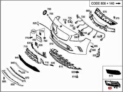 Genuine MERCEDES W176 A-CLASS W176 Cover grill 1768853000 | eBay