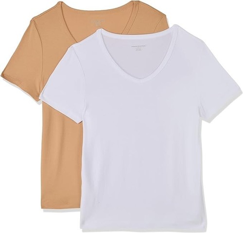 Amazon Essential Women's Classic-Fit Short Sleeve V-Neck T-Shirt Large | eBay
