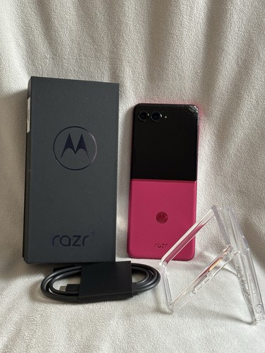 Unlocked Hot Pink Motorola Razr Plus 2024 256GB Flip Smart Phone ...