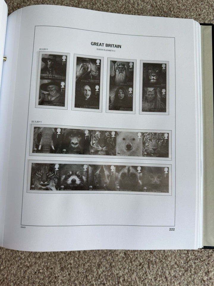 GB STANLEY GIBBONS DAVO LUXURY HINGELESS STAMP ALBUM VOL V 2008-2011 ...