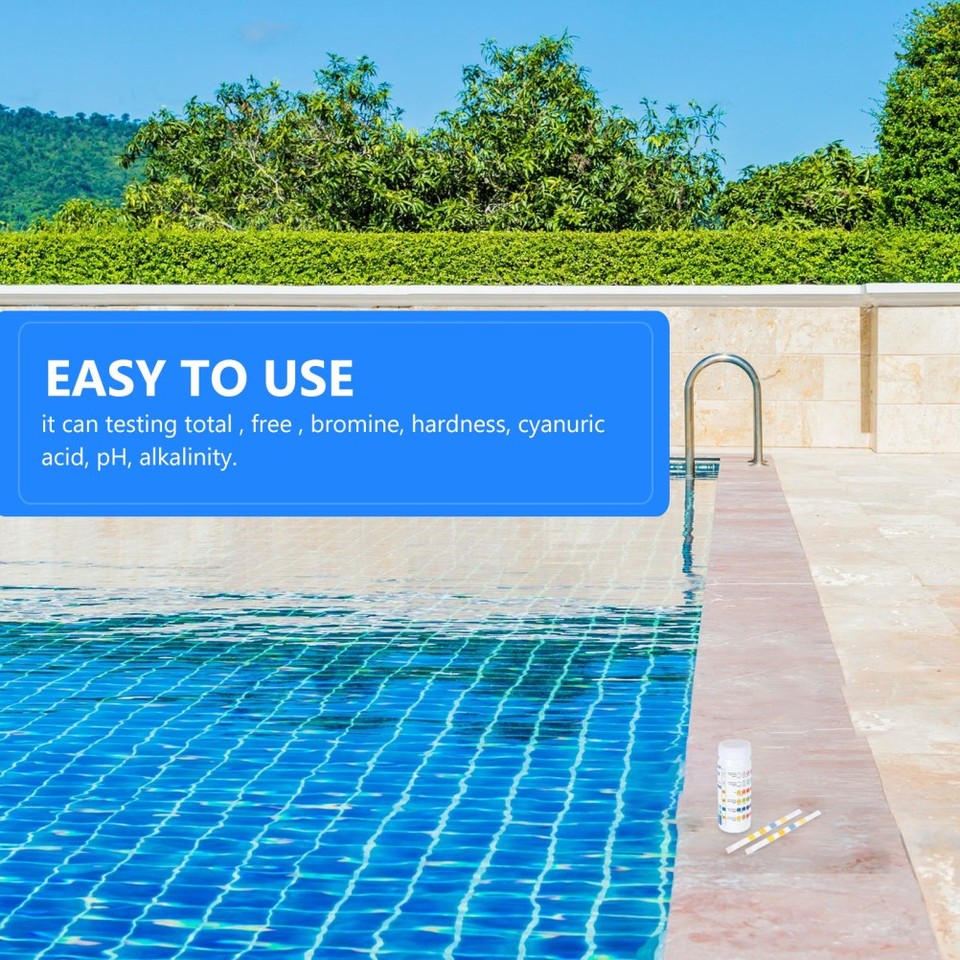 1 Set 6-in-1 Pool Test Strips Water Quality Test Strips PH Hardness ...