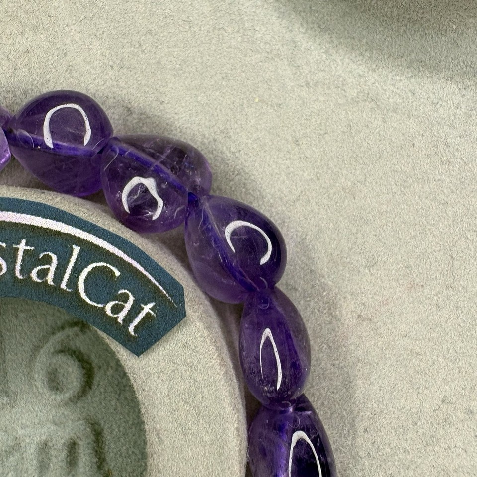 Citrine Crystal Gem Purple Quartz Heart Shape Bracelets 16cm | eBay UK