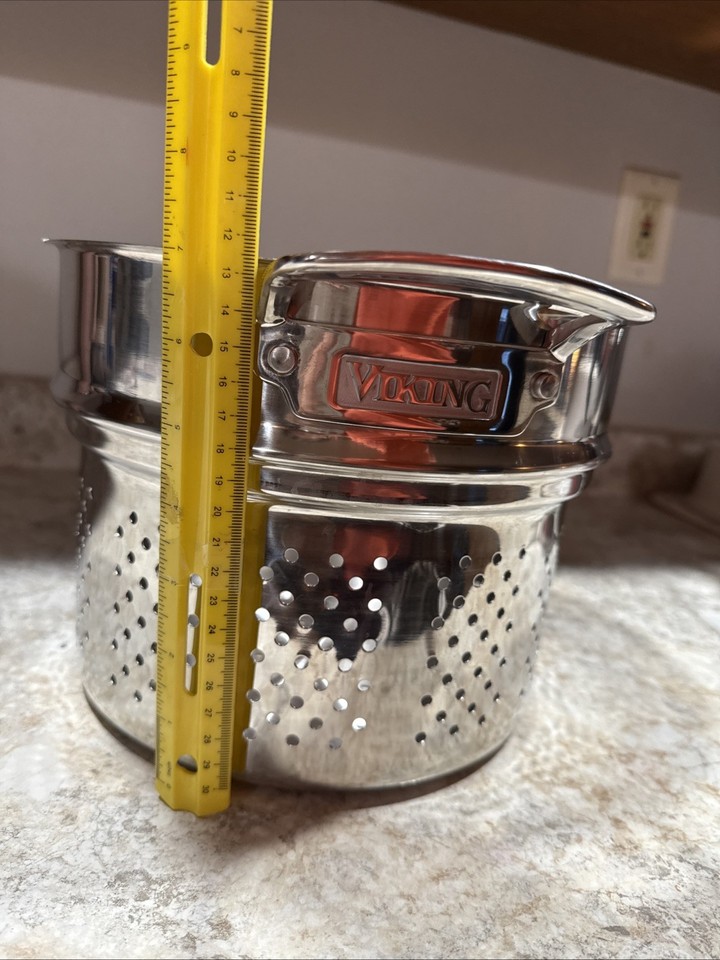Viking Stainless Steel Pasta Insert Strainer Colander for 8qt Stock Pot ...