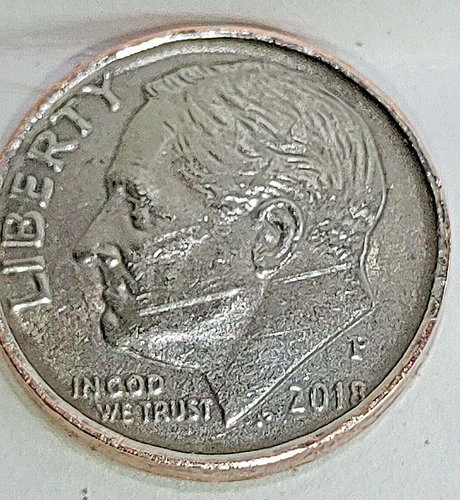 2018 P Dime Error Coin No Reeded Grooved Edge Smooth All the Way Around ...