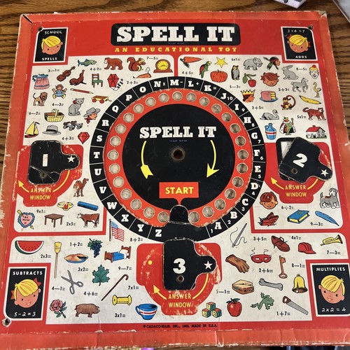 VINTAGE 1962 SPELL IT Educational Game By Cadaco-Ellis | eBay