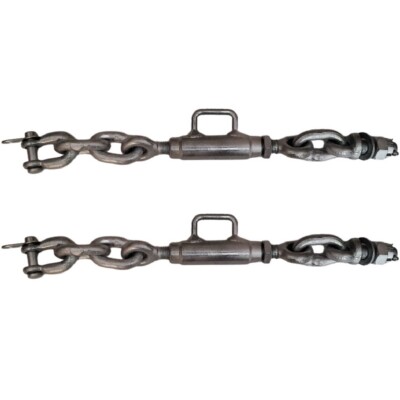 Two Universal 3 Point Hitch Chain Stabilizer Sway Check Chain 11.75" to ...