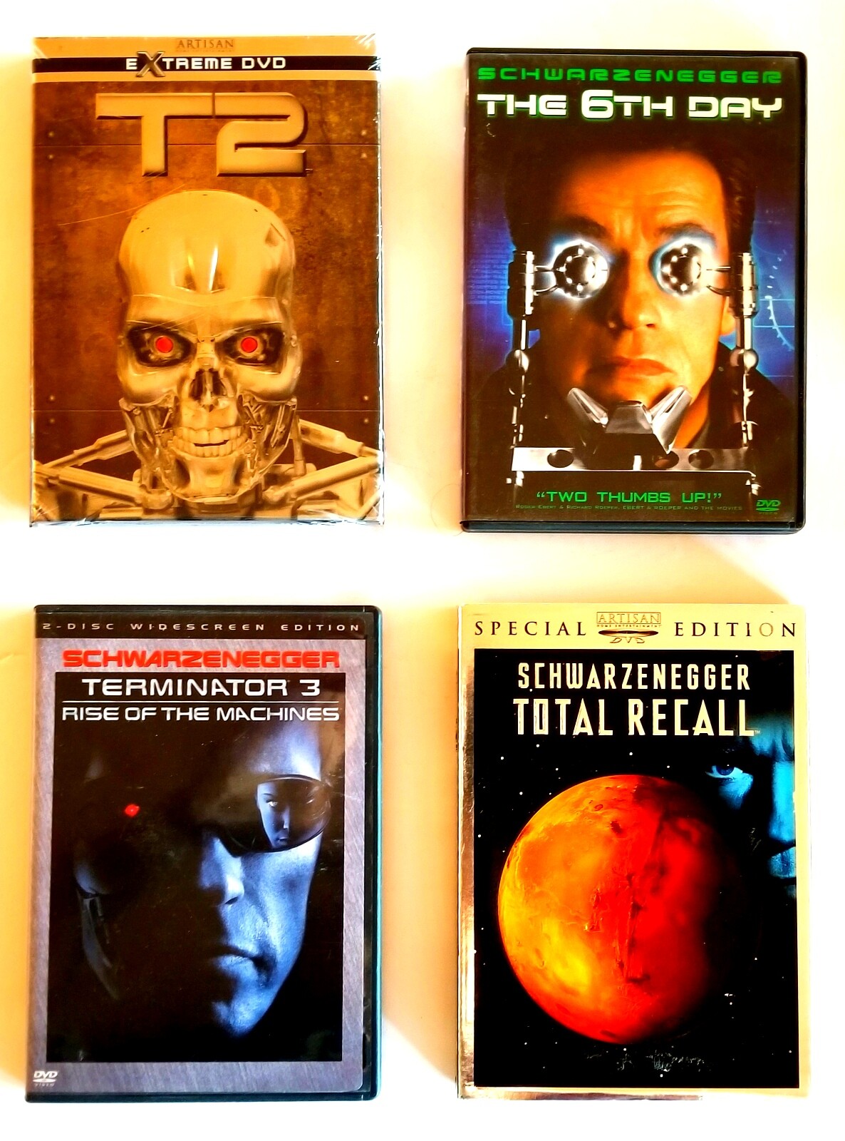 Schwarzenegger 4 DVDs Total Recall, Terminator 2 and 3, The 6th Day | eBay