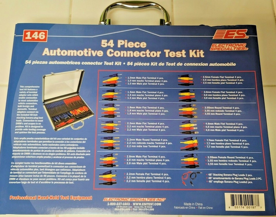 ESI 54pc Master Automotive Electrical Test Lead & Terminal Adapter Set ...
