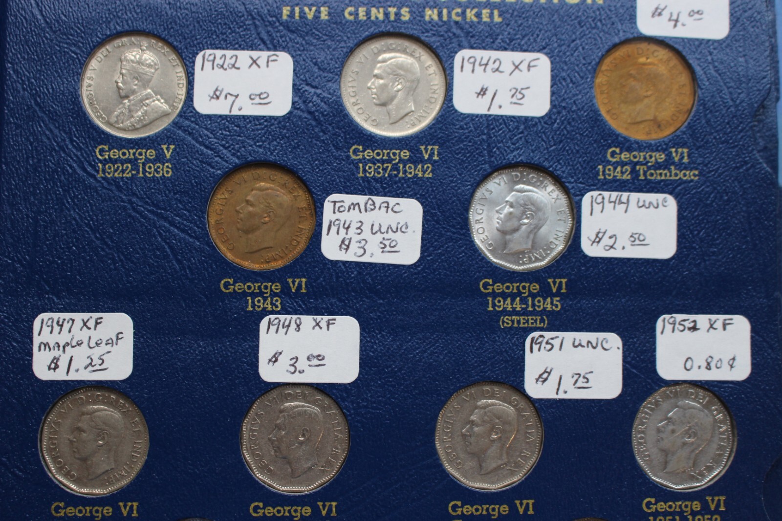 CANADIAN TYPE SET COLLECTION COMPLETE 56 COIN SET IN WHITMAN ALBUM ...
