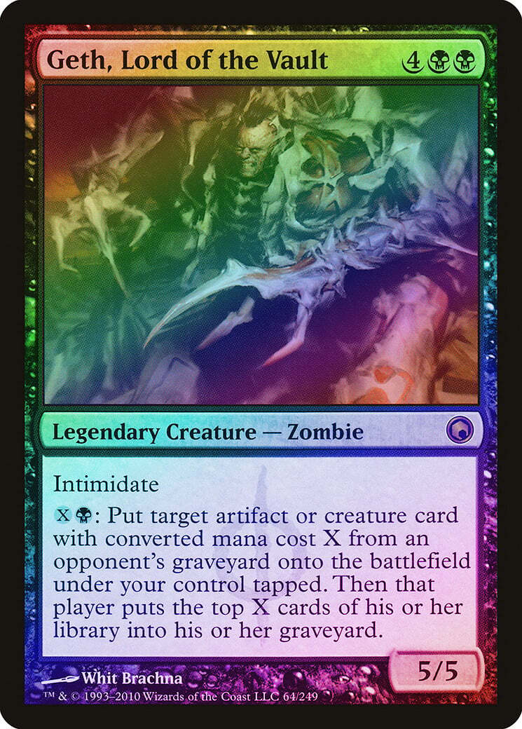 Geth, Lord of the Vault FOIL Scars of Mirrodin HEAVILY PLD MAGIC CARD ...