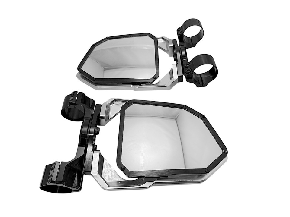 Chupacabra Offroad Cuero Race Mirrors + White LED Lights 1-3/4" OD Tube ...