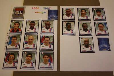 17 images Panini 2008 )) OL LYON Olympique Lyonnais 2006-2007 COUPE ...
