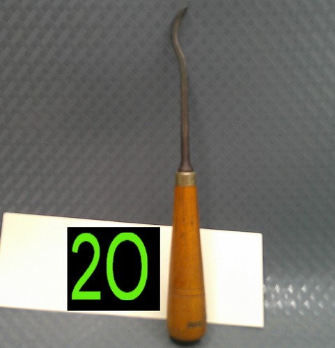 Vintage Woodworking Hand Wood Tool Bent Carving Chisel Buck Bros ...