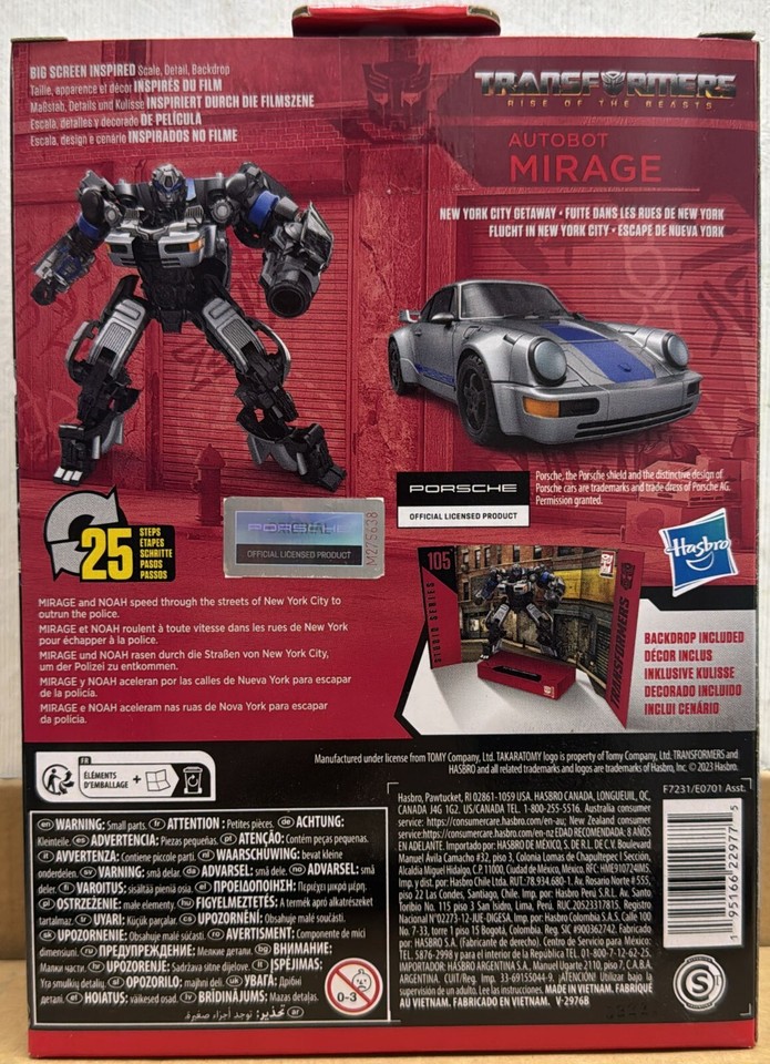HASBRO TRANSFORMERS STUDIO SERIES #105 DELUXE CLASS MV7 MIRAGE ACTION ...