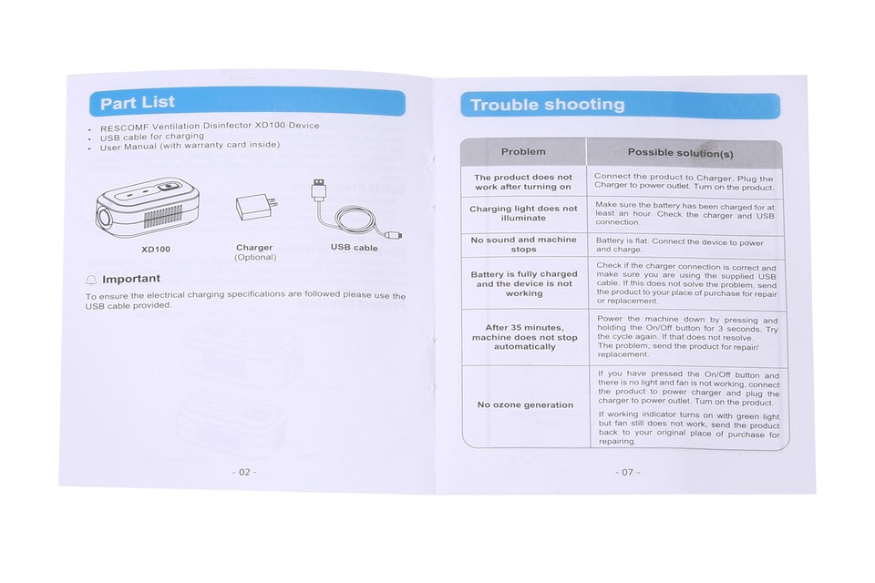 CPAP Cleaner RESCOMF Disinfection FanOzone Apnea Respirator ...