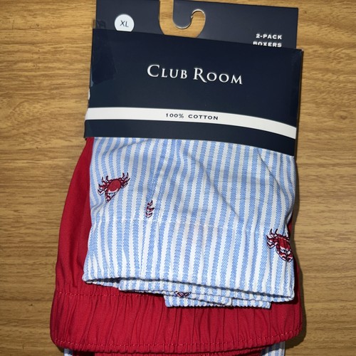 Club Room Men's 2-Pk. Regular-Fit Cotton Boxers, XL (INT1) | eBay
