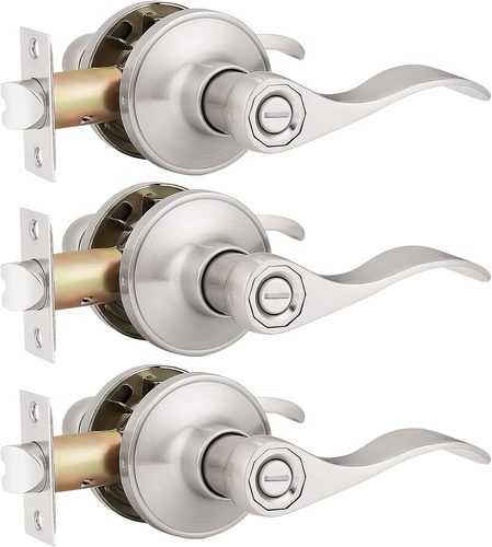 (3 Pack Privacy Door Lever[Thumb Turn Lock on the Inside],Locking Door ...