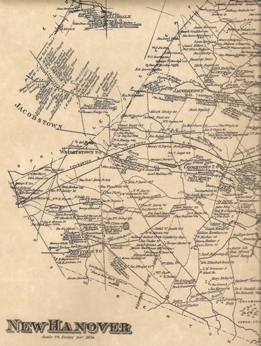 Wrightstown NJ 1876 Maps with Homeowners Names Shown | eBay