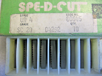 Qty. 11) Spe-D-Cut UR 4 Grade SC 20 Carbide Insert Blanks for Brazing 1 ...