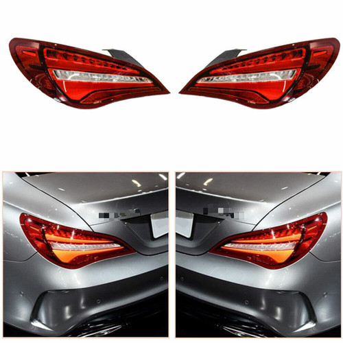 Pair Tail lights Assembly For Mercedes-Benz CLA Red 2014-2019 LED Turn ...