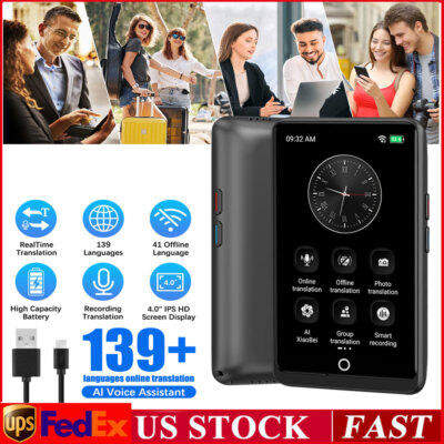Portable AI Language Translator Device 139 Languages Voice Translating ...
