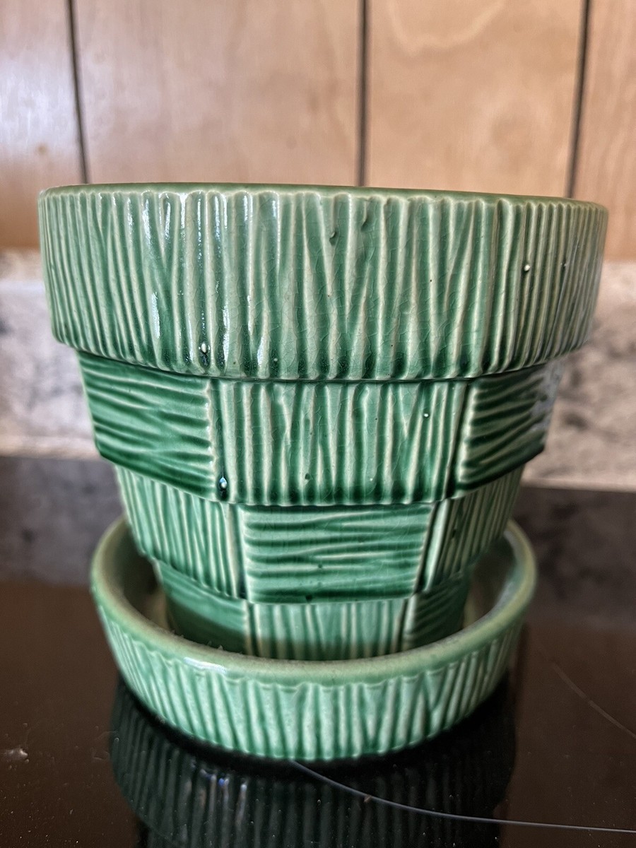 Vintage Mccoy Green Planter New Turtle Planter And Sprinkler Marked