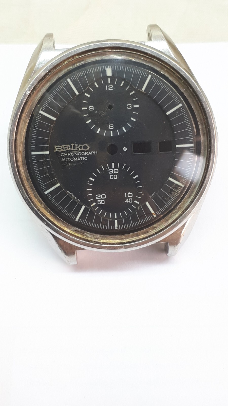ÉTUI ET CADRAN HOMME VINTAGE SEIKO JUMBO 6138-3002 CHRONO AUTOMATIQUE ...