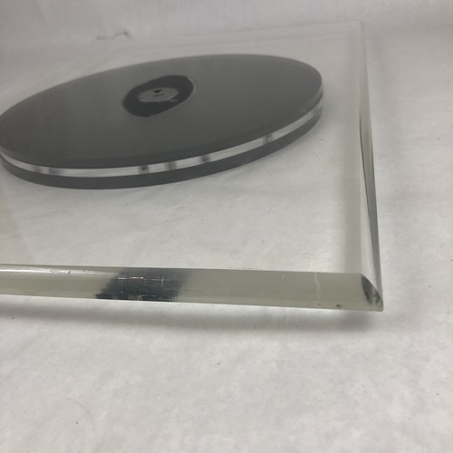 Clear Rectangle Lazy Susan Acrylic TV Stand Swivel Turntable Tabletop ...