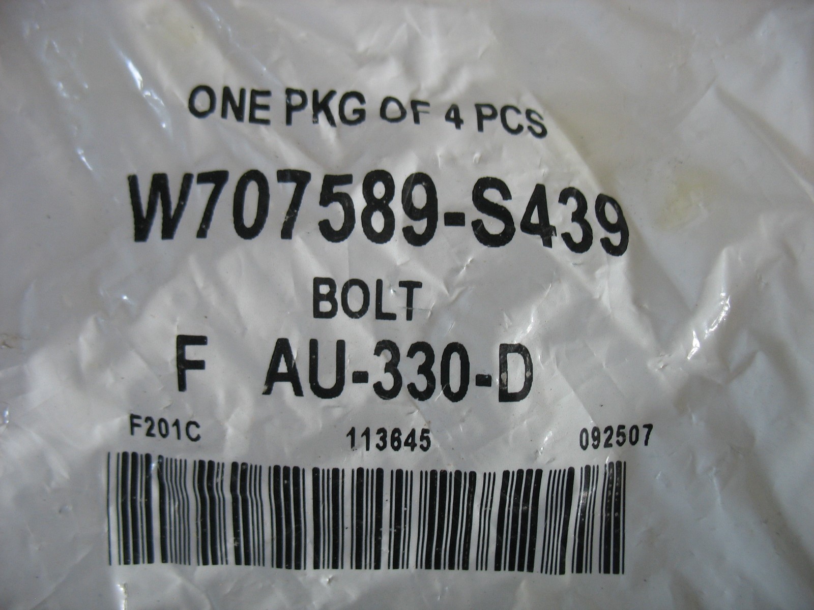 NEW NOS Disc Brake Caliper Bracket Mounting Bolt FORD OEM -W707589-S439 ...